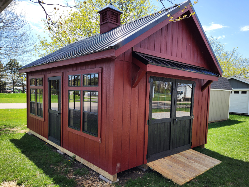 12' x 18' Duratemp Gable with 4'x 8' Shed Addition | Geitgey's Amish ...