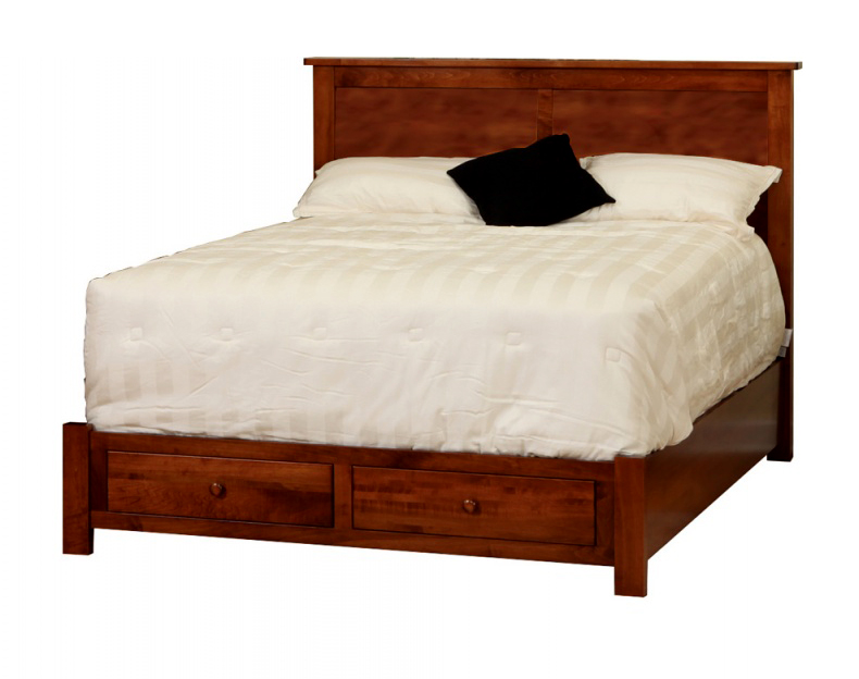 Prairie Bed with Footboard Drawers | Geitgey's Amish Country Furnishings