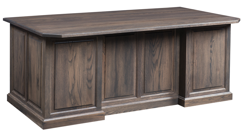 Executive Desk with Raised Panel Back | Geitgey's Amish Country Furnishings